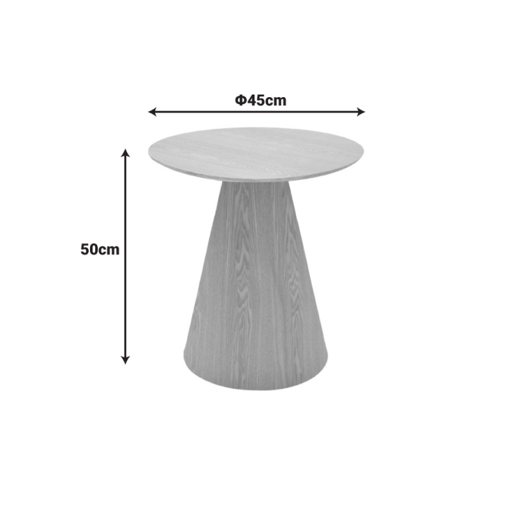 Babuu.gr Βοηθητικό τραπέζι Donda pakoworld mdf μαύρο Φ45x50εκ